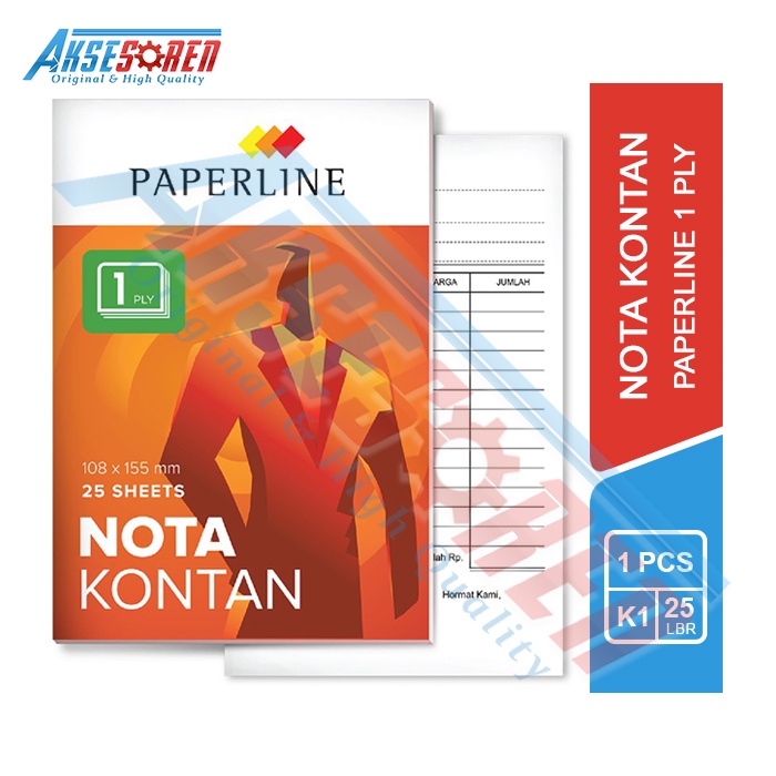 Jual NOTA PEMBELIAN 1 PLY PAPERLINE [PPL-NK-K1-TK/1 BUKU] / NOTA KONTAN ...