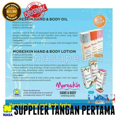 Jual Moreskin Hand Body Series Original Nasa | Varian produk yang ...