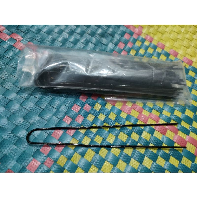Jual harnal baja aspel baja hairpin capitan sanggul baja 10 cm isi 20 ...