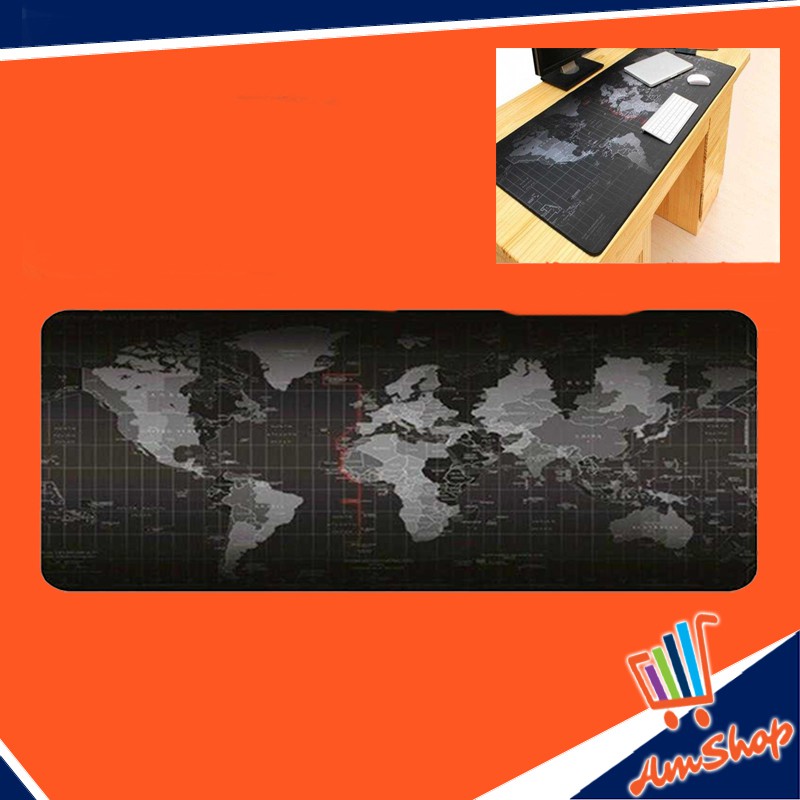 Mouse Pad Gaming Mouse Pad Panjang XL Desk Mat Motif Peta Dunia ...
