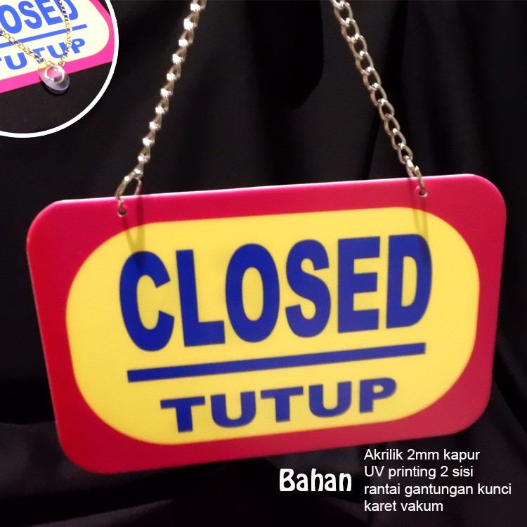 Jual Sign Open Close Akrilik Uk.19x12cm - Akrilik Gantung | Shopee ...
