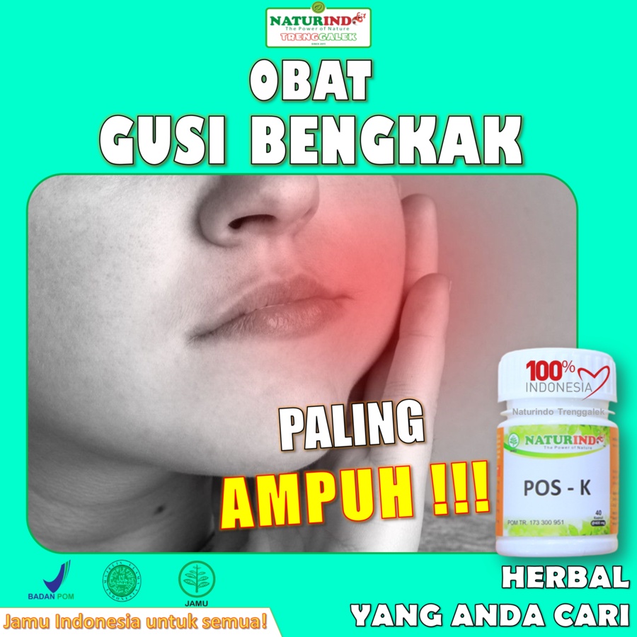 Jual Obat Gusi Bengkak Sakit Nyeri Gigi Herbal POS-K AMPUH 40 Kapsul ...