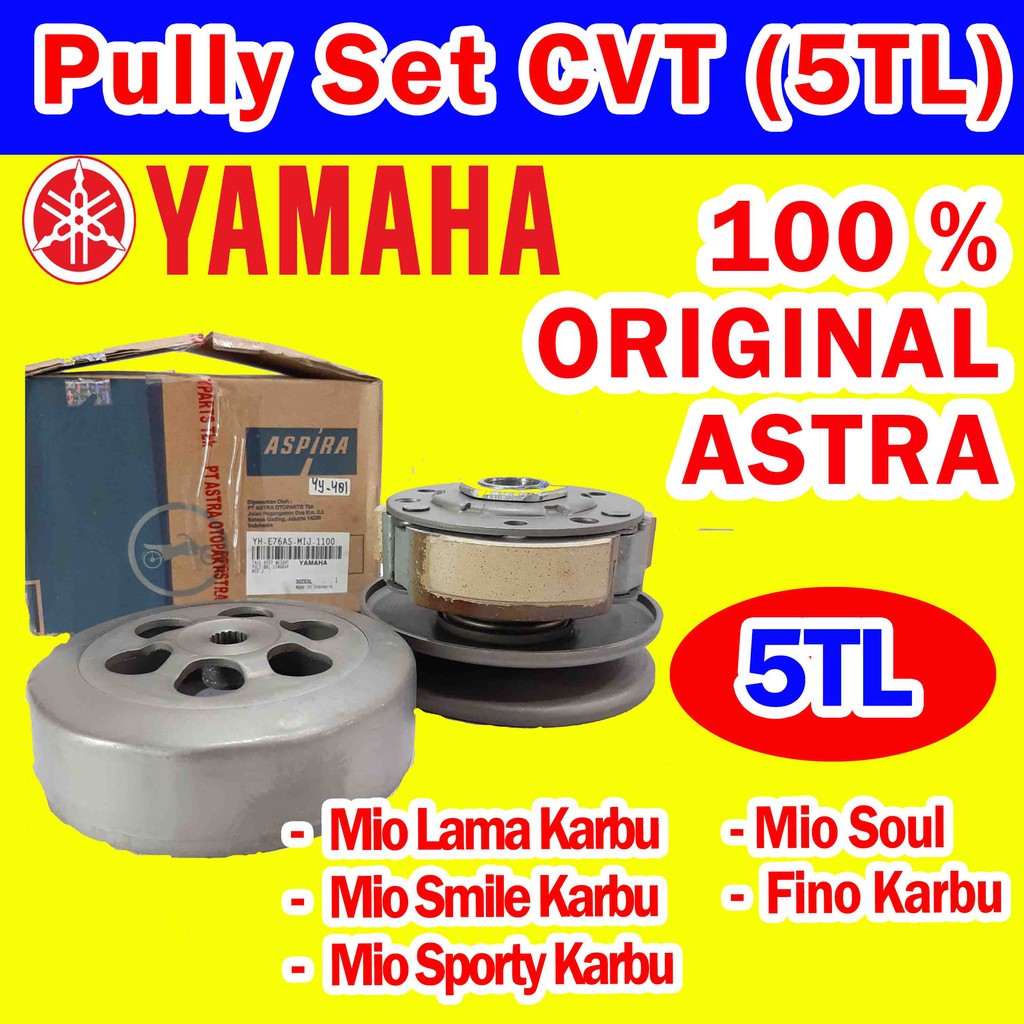 Jual Pully mio lama /smile /soul/ sporty /mio new ORIGINAL ORI 5TL Puly pulley sliding set paket ...