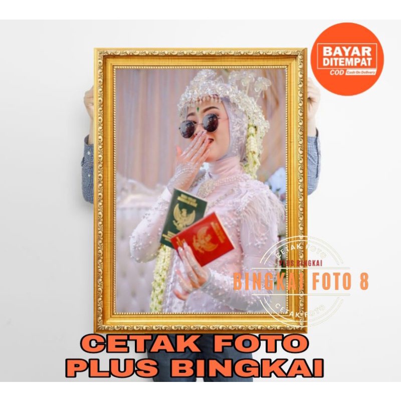 Jual CETAK FOTO 20R SUDAH DI BINGKAI 40x30 | Shopee Indonesia