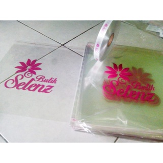 Jual Plastik packing baju hijab OPP sablon uk 16 x 22 cm sd 17 x 26cm ...