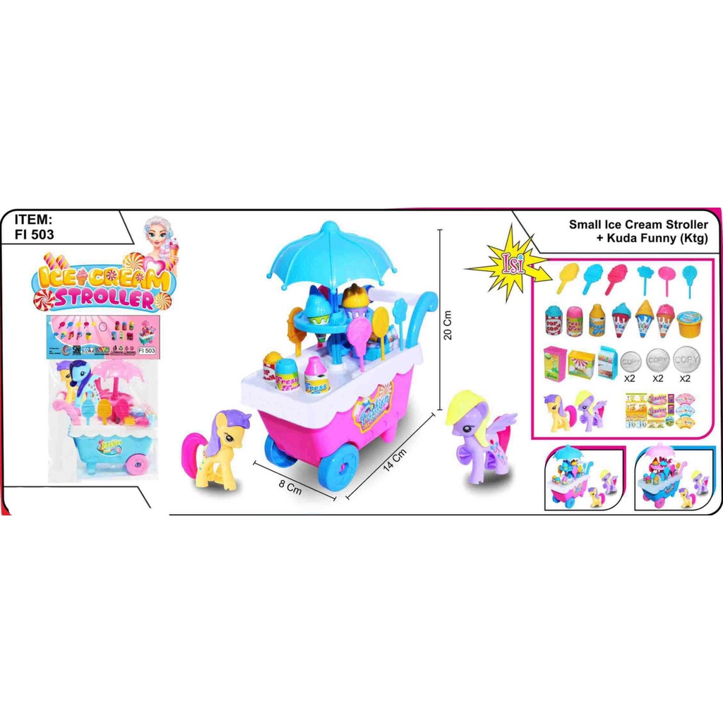 Jual Mainan Anak Gerobak Es Krim Mini Troli Es Krim FI 501 FI 502 FI ...