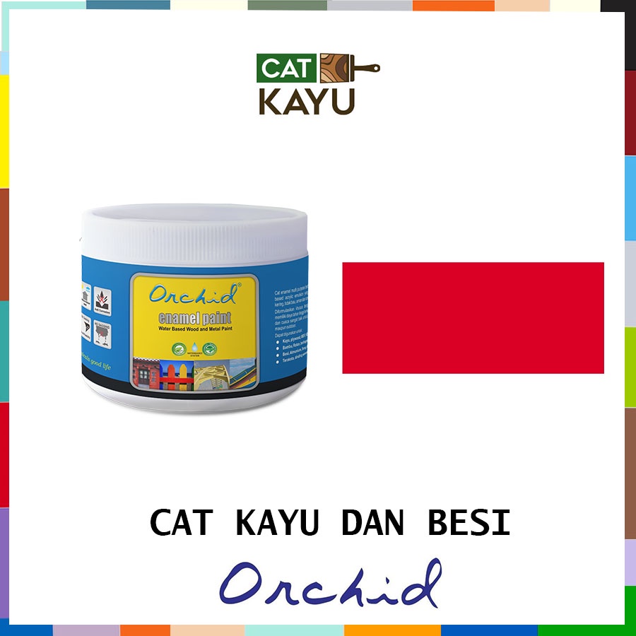 Jual Cat Besi Kayu Merah Orchid Enamel Paint Waterbased 400gram Traffic ...