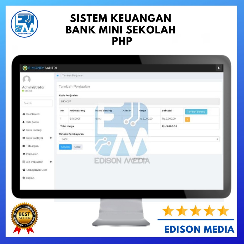 Jual Sistem Keuangan Bank Mini Sekolah PHP | Shopee Indonesia