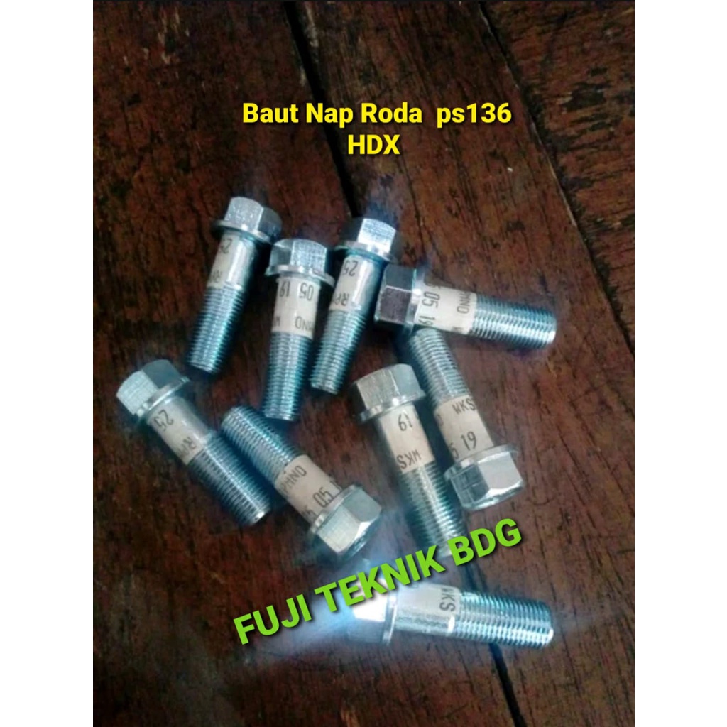 Jual Baut Nap roda belakang Ps 136 / HDX ( harga per 1 pcs) | Shopee ...