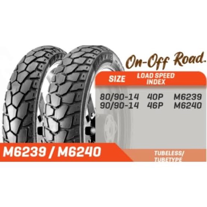 Jual BAN MAXXIS 90/90-14 M6240 46P DUAL PURPOSE ON ROAD DAN OFF ROAD ...