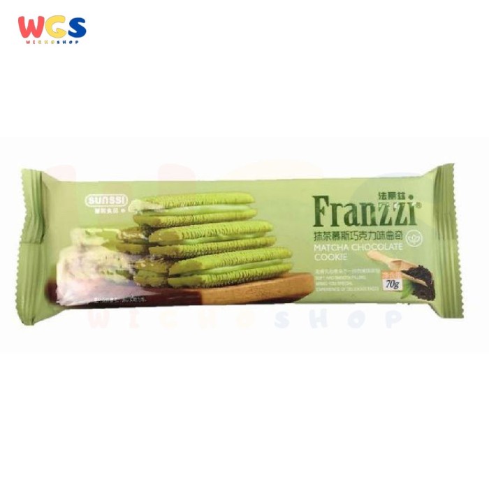 Jual Biskuit Sunssi Franzzi Matcha Mousse Chocolate Cookie Soft Smooth ...