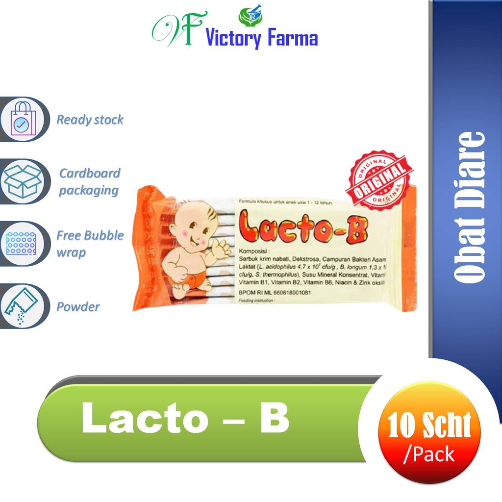 Jual Lacto B Pack 10 Sachet / Obat Diare Bayi dan Anak | Shopee Indonesia