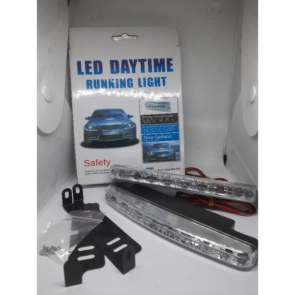 Jual Lampu LED DRL 8 LED TITIK MATA Mobil Daytime Running Light Foglamp ...