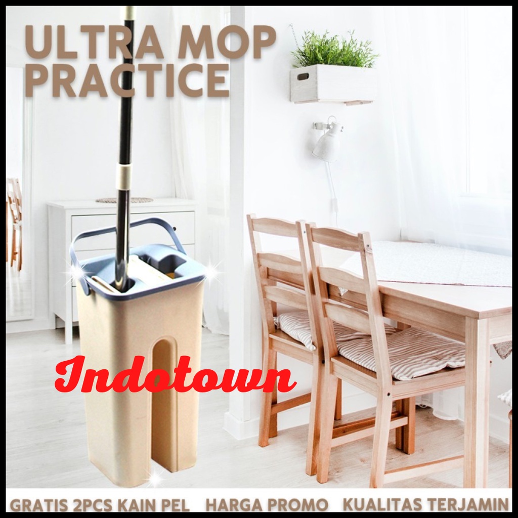 Jual Alat Pel Lantai Praktis Ultra Mop Flat Pengepel Otomatis 360 ...