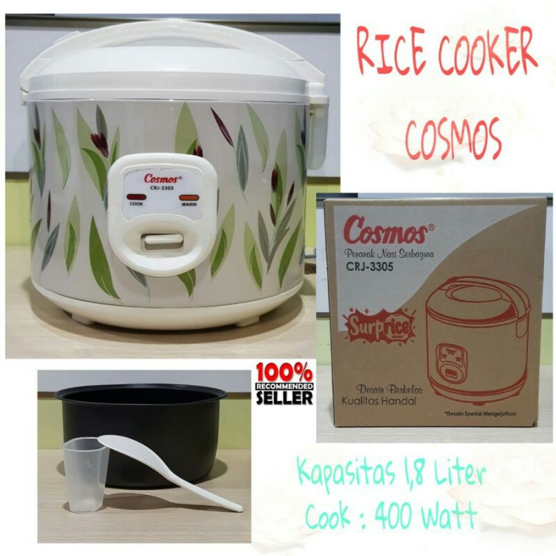 Jual RICE COOKER COSMOS CRJ-3305 KAPASITAS 1.8 LITER | Shopee Indonesia