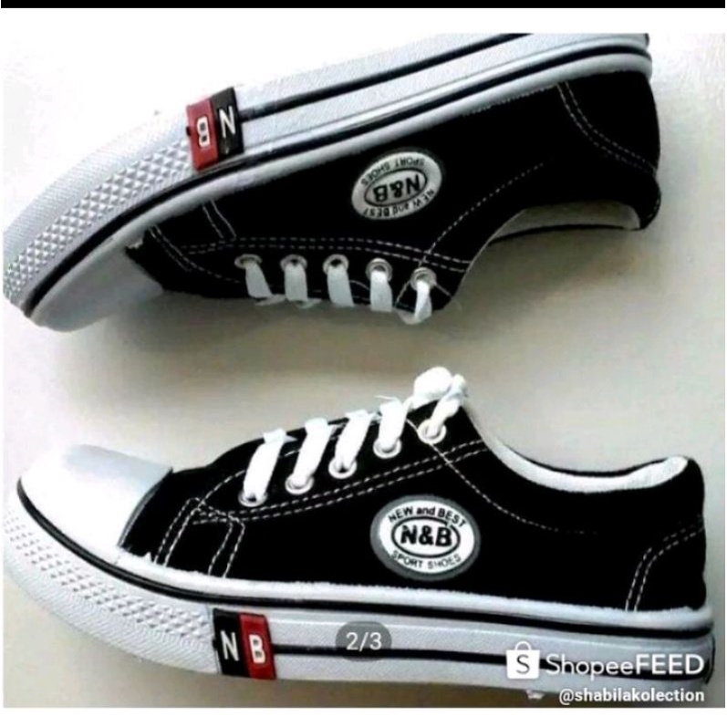 Jual Sepatu sekolah sneaker nb untuk anak sekolah tk sd smp sma murah ...