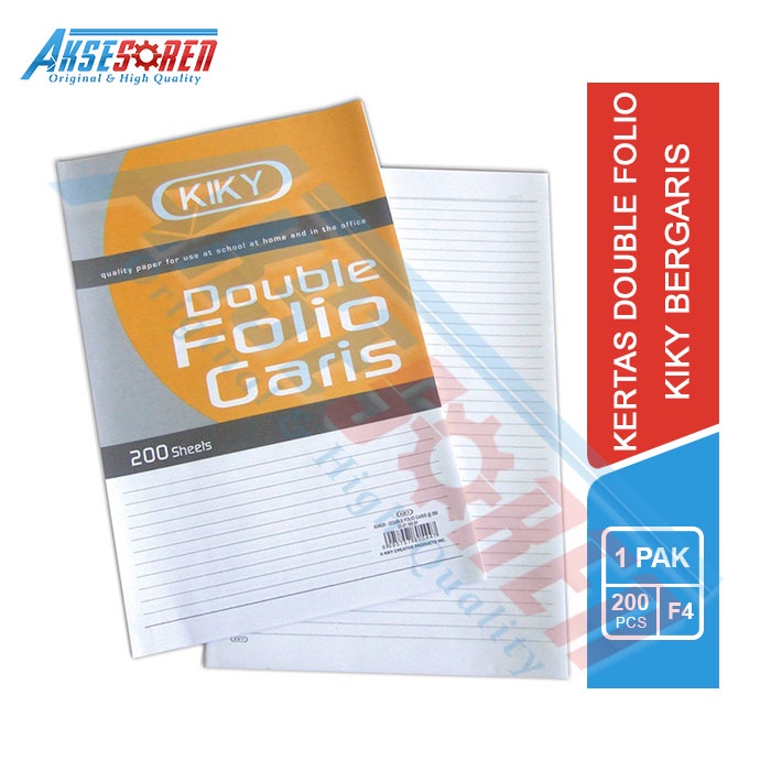 Jual KERTAS DOUBLE FOLIO BERGARIS KIKY [200 LEMBAR] / KERTAS POLIO ...