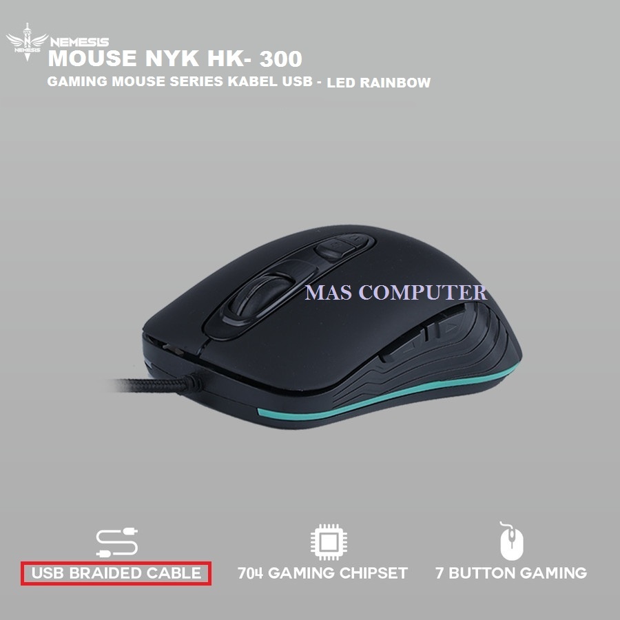 Jual NYK NEMESIS HK300 / G06 ASSASSIN 1 / Mouse GAMING Lighting RAINBOW ...