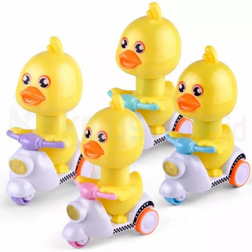 Jual Mainan Bebek Naik Motor Vespa Tekan Jalan Manual Duck Toy ...