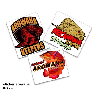 Jual sticker arwana sticker arowana stiker ikan predator arwana ...