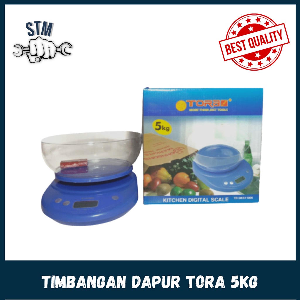 Jual KITCHEN DIGITAL SCALE TORA 5KG / TIMBANGAN DAPUR TORA 5KG | Shopee ...