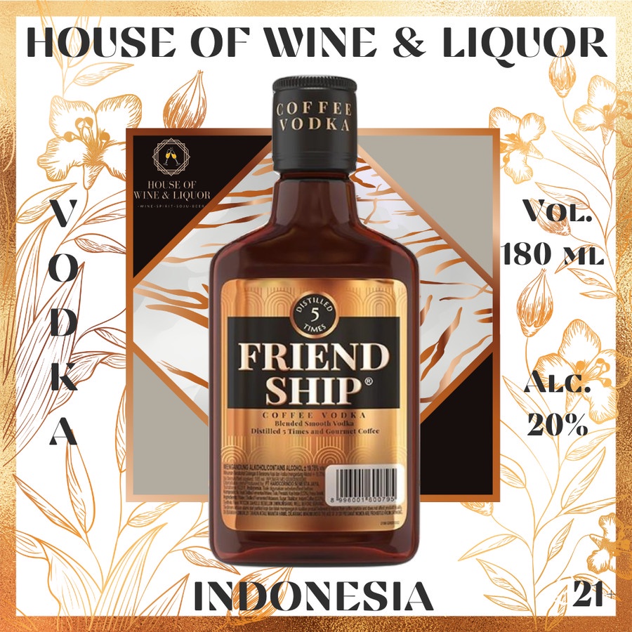 Jual Friendship Coffee Vodka 180 ML rasa kopi Indonesia|Shopee Indonesia