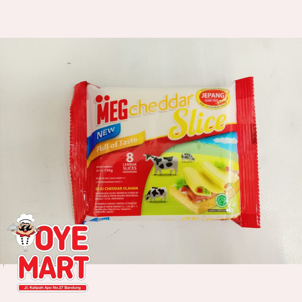MEG CHEDDAR SLICE 136GR ISI 8PCS/KEJU SLICE HARGA PROMO | Shopee Indonesia
