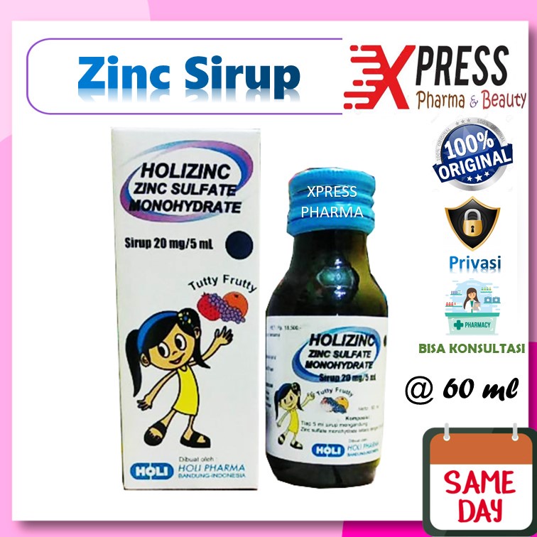 Jual Holizinc Sirup 60 ml Zinc Diare Syrup Holi Holli Holy Zinc Hollizinc Holyzinc Holizink Zs ...