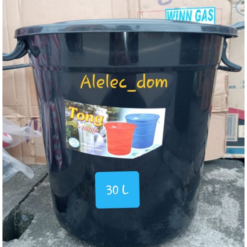 Jual Ember Hitam 30L 40L + Tutup Timba Air Hitam | Shopee Indonesia