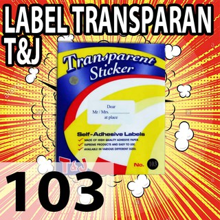 Jual Label Undangan 103 Transparan Stiker Tom Jerry Transparant bening T&J Tom&Jerry Sticker ...