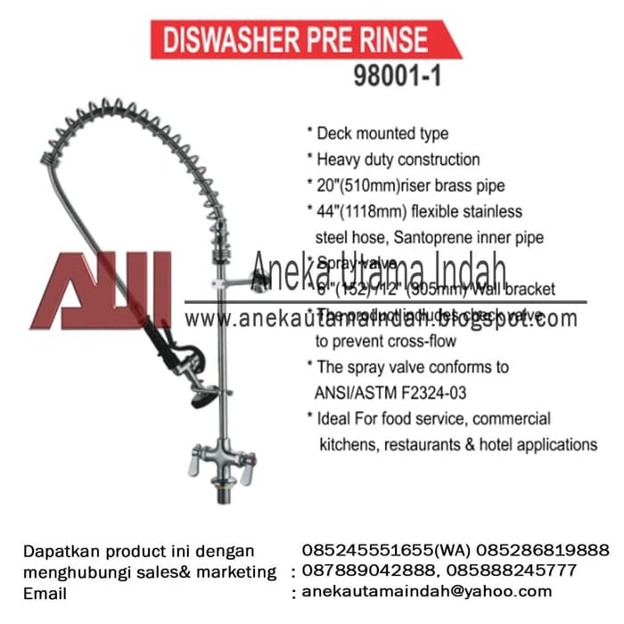 Jual pre - rinse unit 98001-1 / kitchen sink spray air | Shopee Indonesia