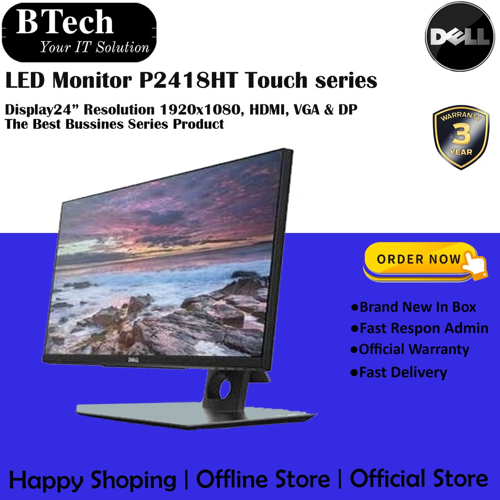 Jual Monitor DELL P2418HT Touch Screen Professional Series 24 inch 3 ...