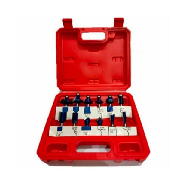 Jual Mata Pisau Mesin Profil Router Trimmer Bit Set 12 Pcs Pola Ukir ...