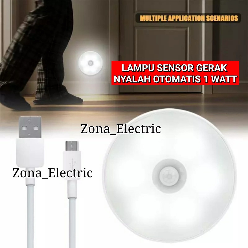 Jual LAMPU LED SENSOR GERAK OTOMATIS MINI 1 WATT SMART SENSOR LIGHT 1 WATT | Shopee Indonesia