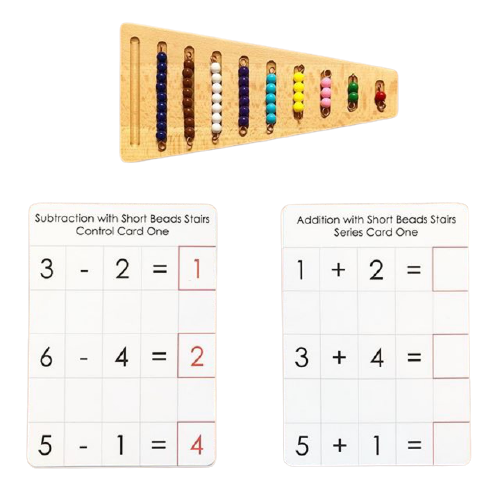 Jual Game Montessori Beads stairs Addition and Substraction Set ...