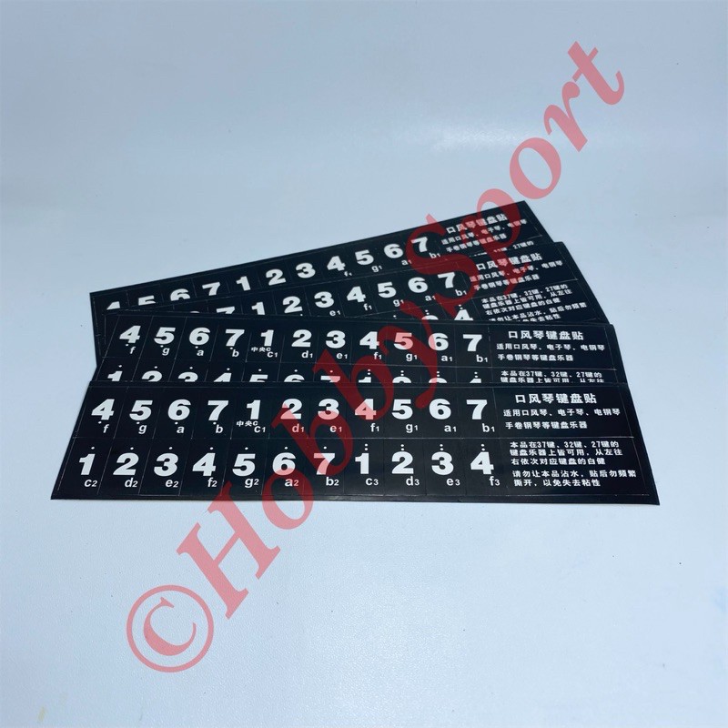 Jual Sticker Penanda Tuts Pianika Belajar Tangga Nada Piano Note Stiker ...