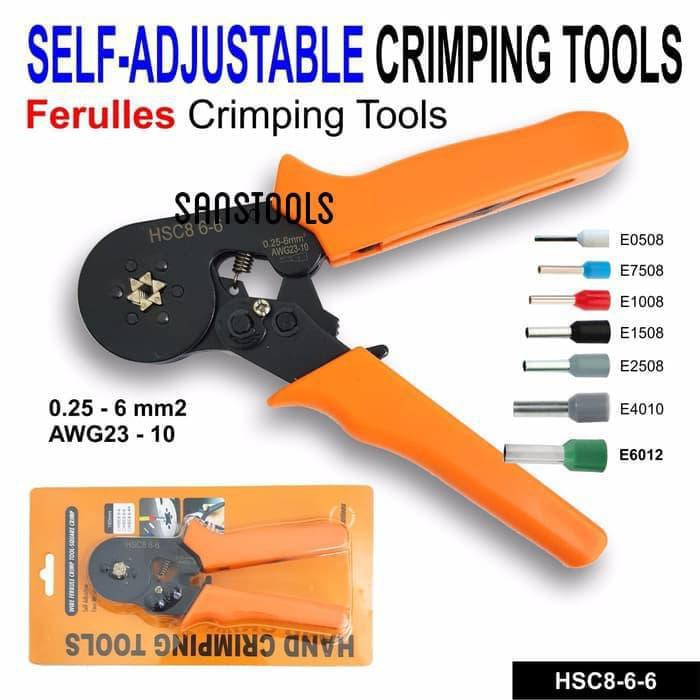 Jual tang skun ferrules 0256mm2 crimping press ferrule ferrul HSC8 ...