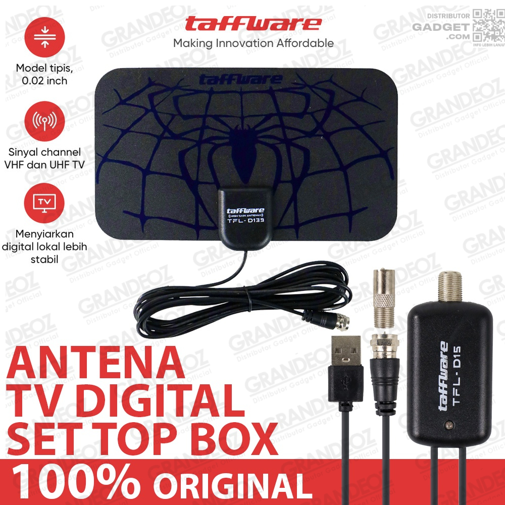 Jual Taffware TFL-D139 Antena TV + Booster Amplifier D15 Digital DVB-T2 ...