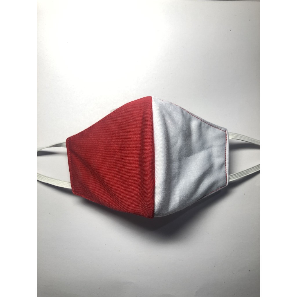 Jual Masker Kain Non Medis 2 Ply Merah Putih - 6PCS | Shopee Indonesia