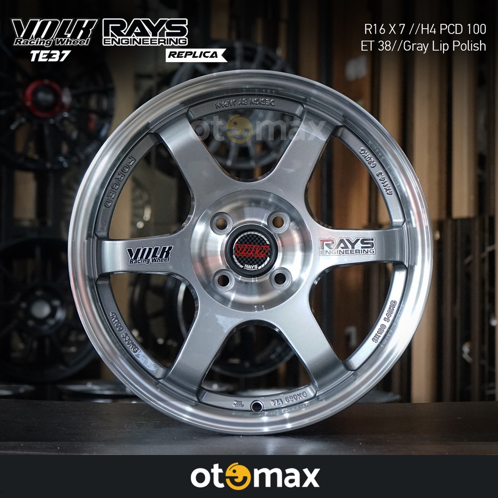 Jual Velg Mobil Volk Rays TE37 (6207) Ring 16 Gray Lip | Shopee Indonesia