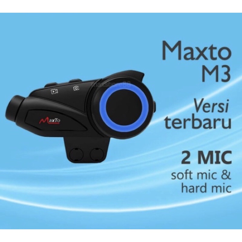 Jual Maxto M3 Hybrid Mic Intercom 6 riders Camera Sony Full HD ...
