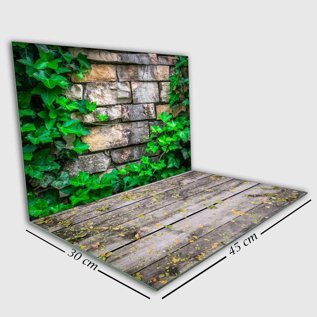 Jual Alas Foto Lipat 30x45 Kayu Dinding Daun Rambat Background Backdrop ...