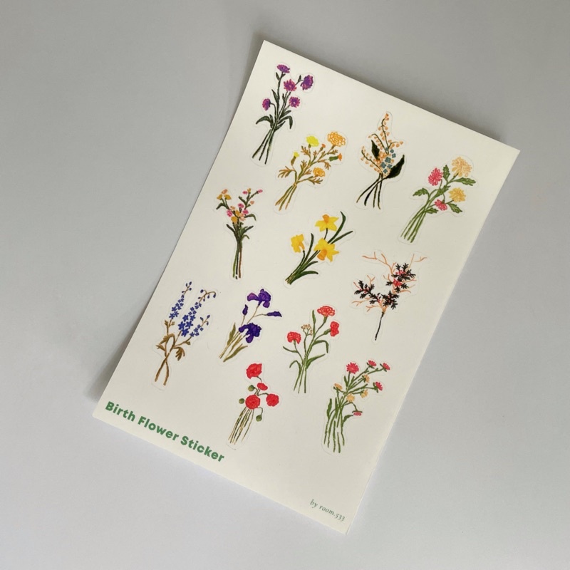 Jual [room.533] Birth flower sticker | Shopee Indonesia