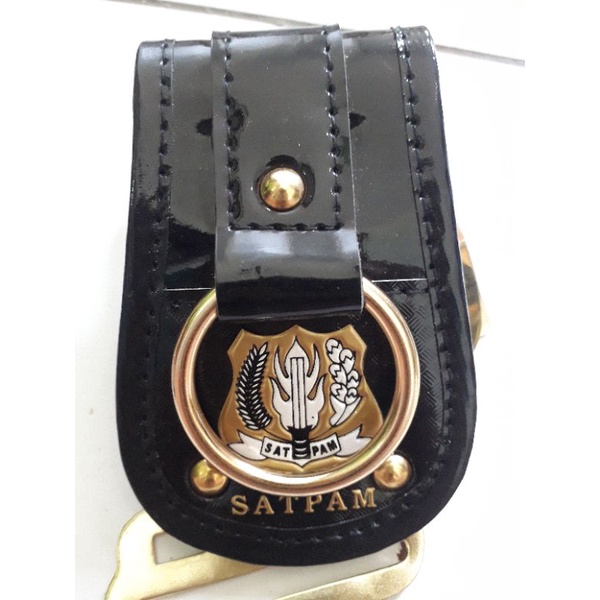 Jual ring gantungan tonfa/pentungan/tongkat satpam hitam logo embos ...