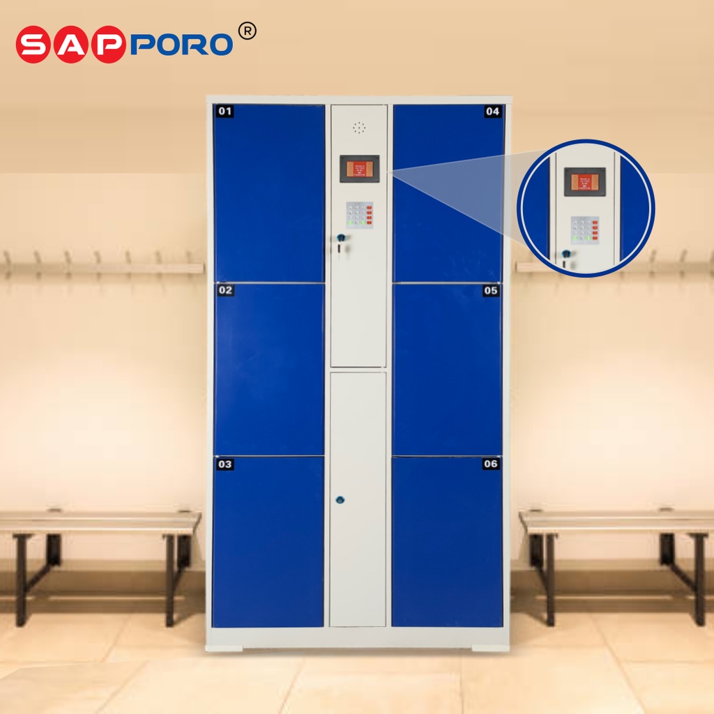 Jual SAPPORO TOULOUSE - Loker Besi Elektrik 6 Pintu | Locker 6 Doors ...