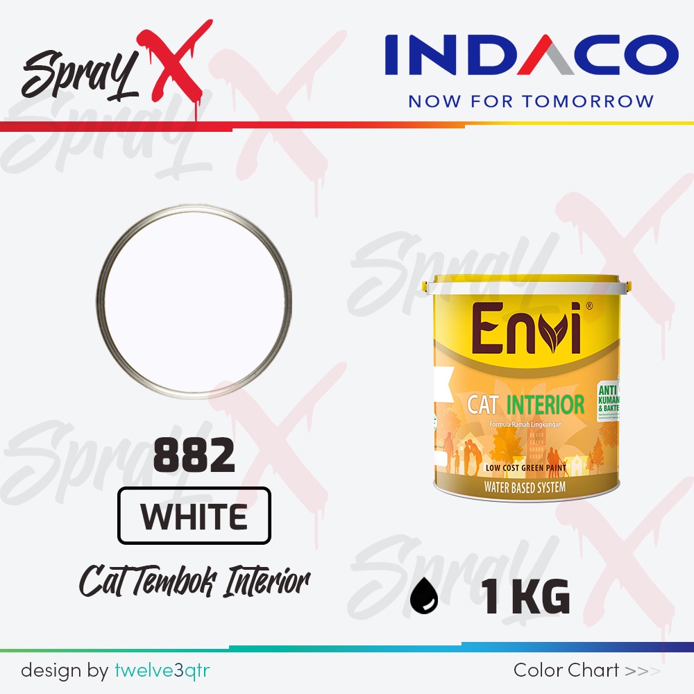 Jual ENVI CAT INTERIOR 882 WHITE 1KG / CAT TEMBOK PUTIH | Shopee Indonesia