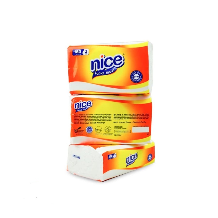Jual Tissue Nice Facial Tissue 180 Sheet 2 Ply / Tisu Wajah kotak ...