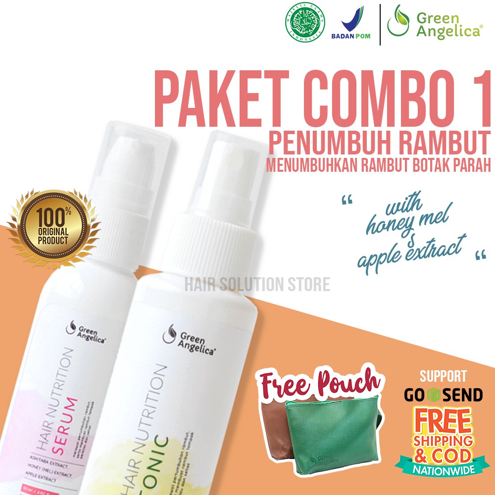 Paket Green Angelica Penumbuh Rambut Rontok Parah dan Obat Botak ...