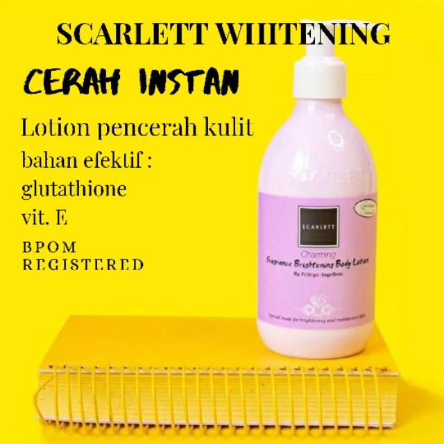SCARLETT WHITENING HAND BODY SCARLETT PERAWATAN TUBUH HANDBODY KRIM ...