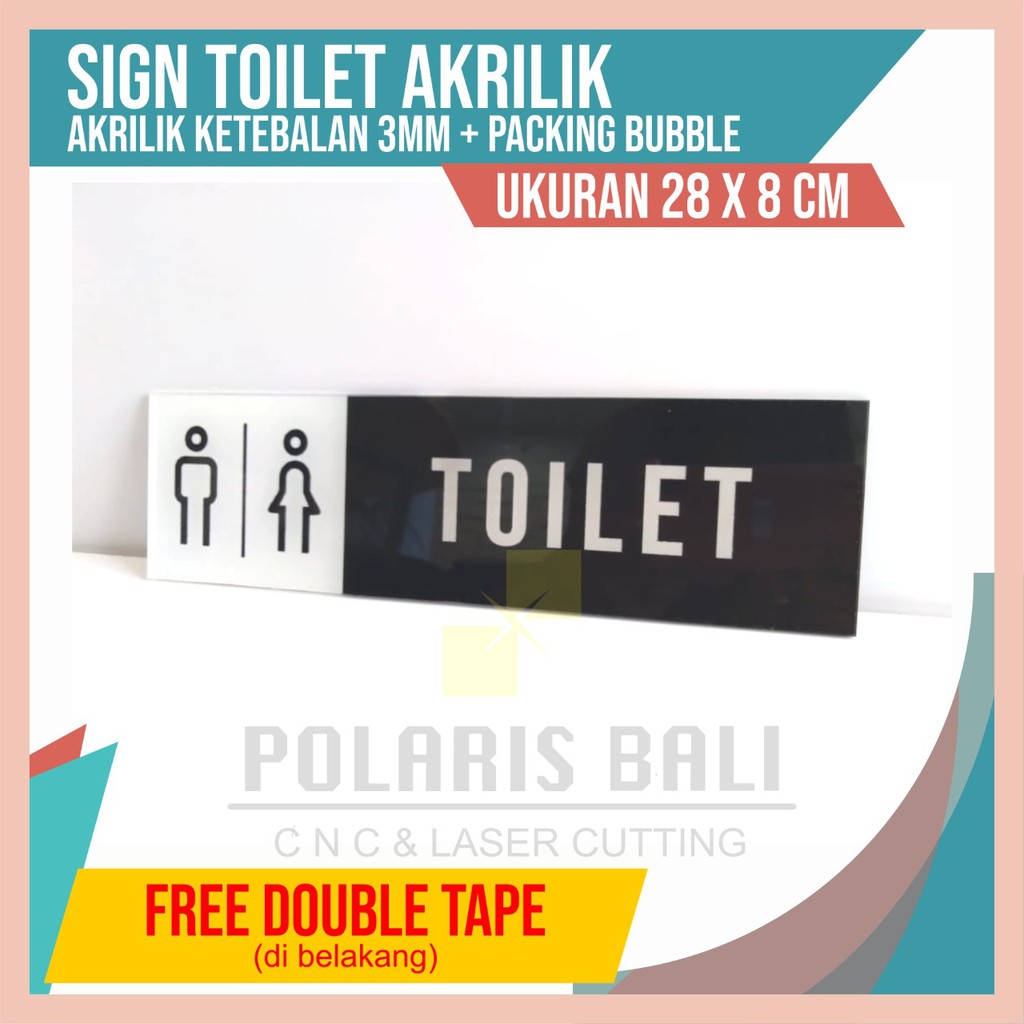 Jual RESTROOM ACRYLIC RECTANGLE SIGN/TOILET SIGN | Shopee Indonesia